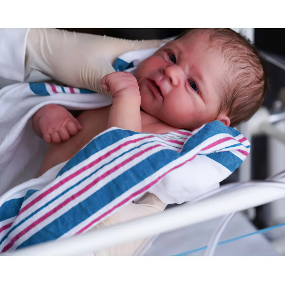 Reborn Doll Elijah 17.5" Super Realistic Handmade Awake Reborn Baby Boy ...