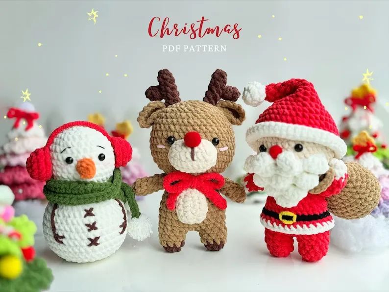 Christmas Set 7 in 1 Crochet Pattern