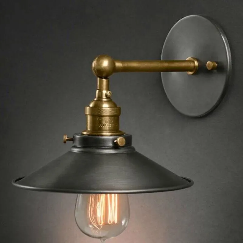 American style bedside antique wall lamp single-head living room lights ...