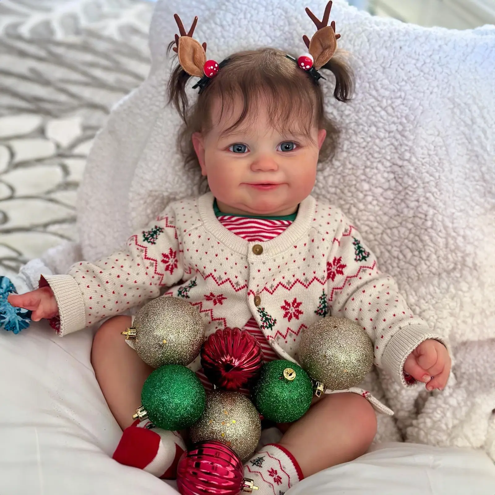 🎄[New Christmas] 20" Realistic Baby doll Reborn Toddlers Doll Girl ...