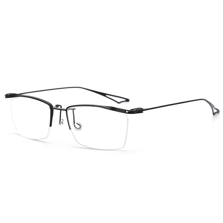 IP Titanium Eyebrow Half Glasses Frame Men Pure Titan Simplify Retro ...