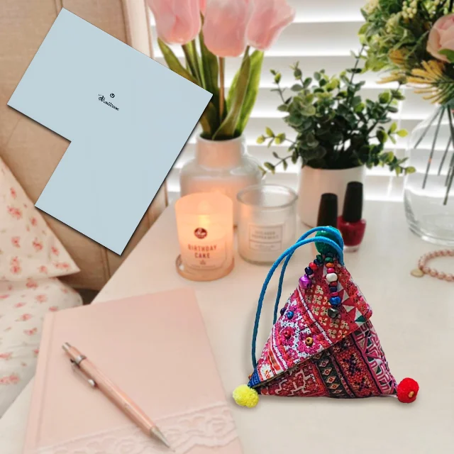 【No Zipper】 Triangular Bag Sewing Template - With Instructions