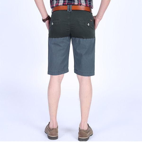 Contrast Color Stitching Design Men's Shorts