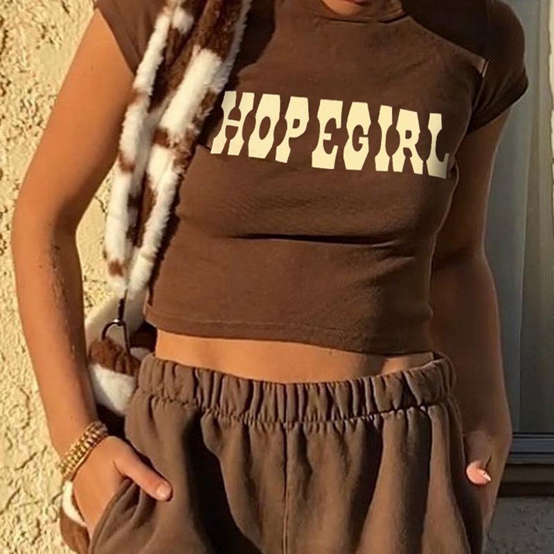 HOPE GIRL PRINT CROP TOP