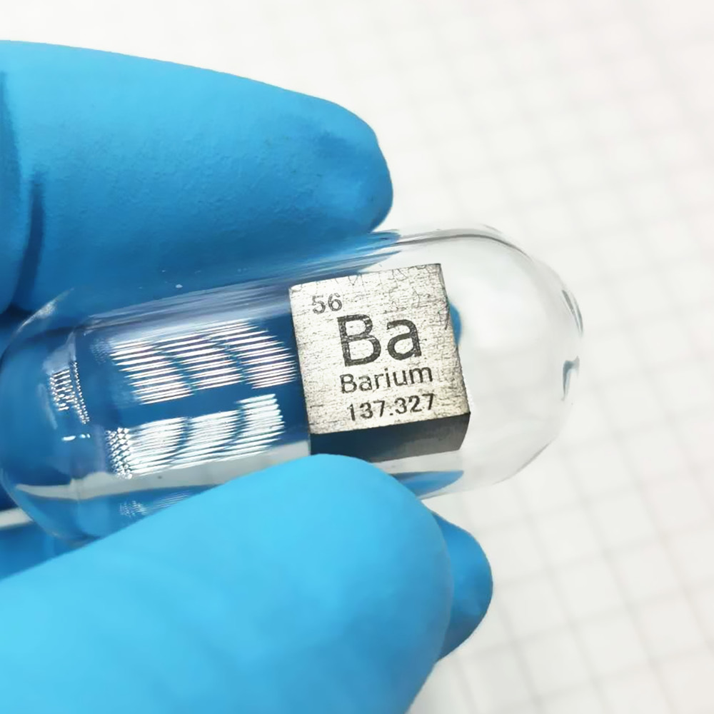 10mm Barium Cube in Sealed Vial Ba Density Cubes for Periodic Table ...