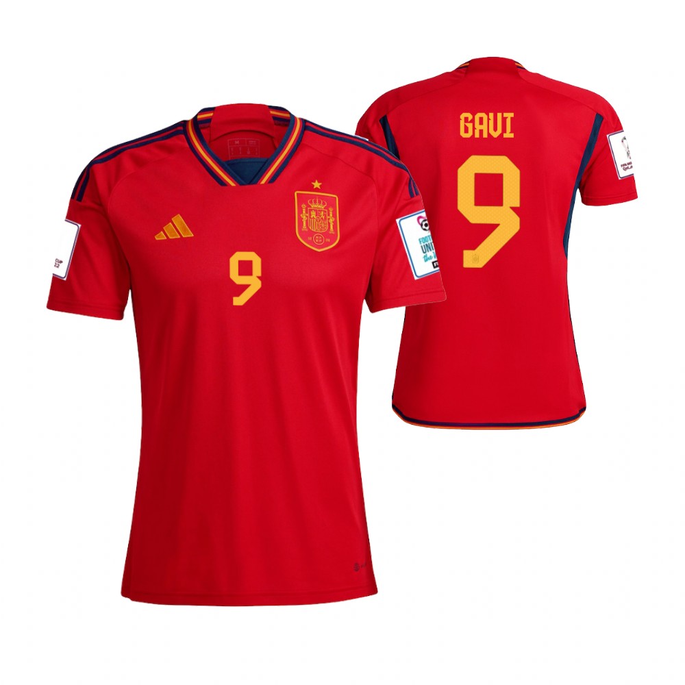 Spain Gavi 9 Home Shirt Kit World Cup 2022