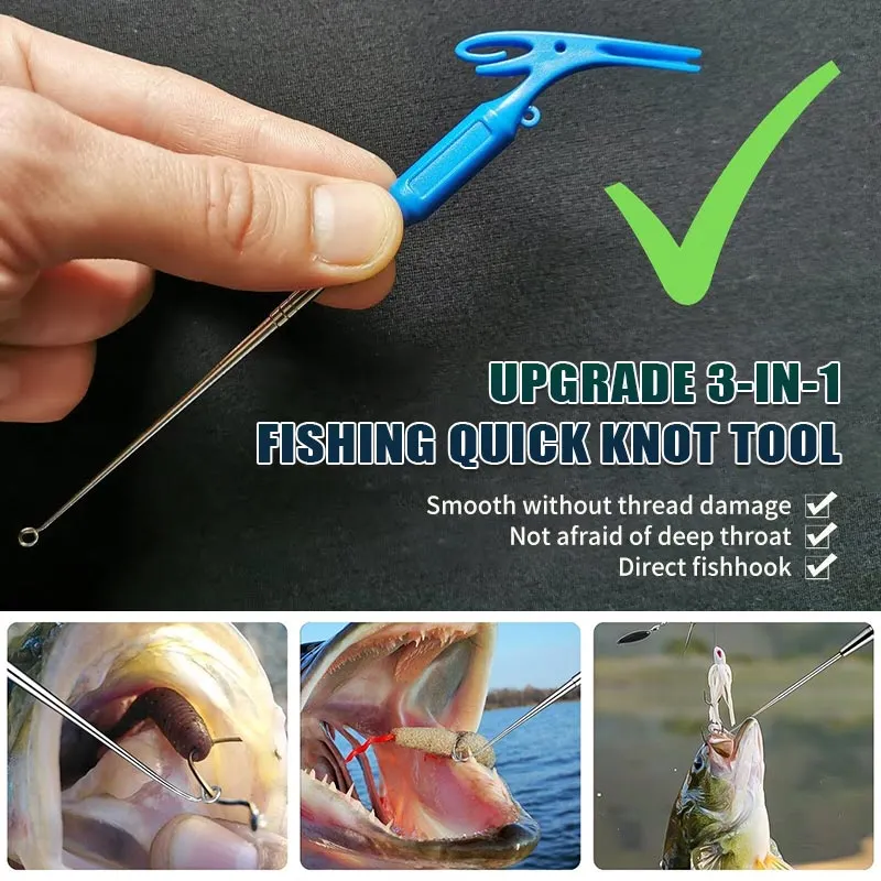 Upgrade 3-in-1 Fishing Quick Knot Tool Fishing Hook Removal Tools-Buy 1 ...