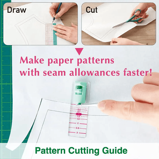 Paper & Fabric Pattern Cutting Guide Tool Kits