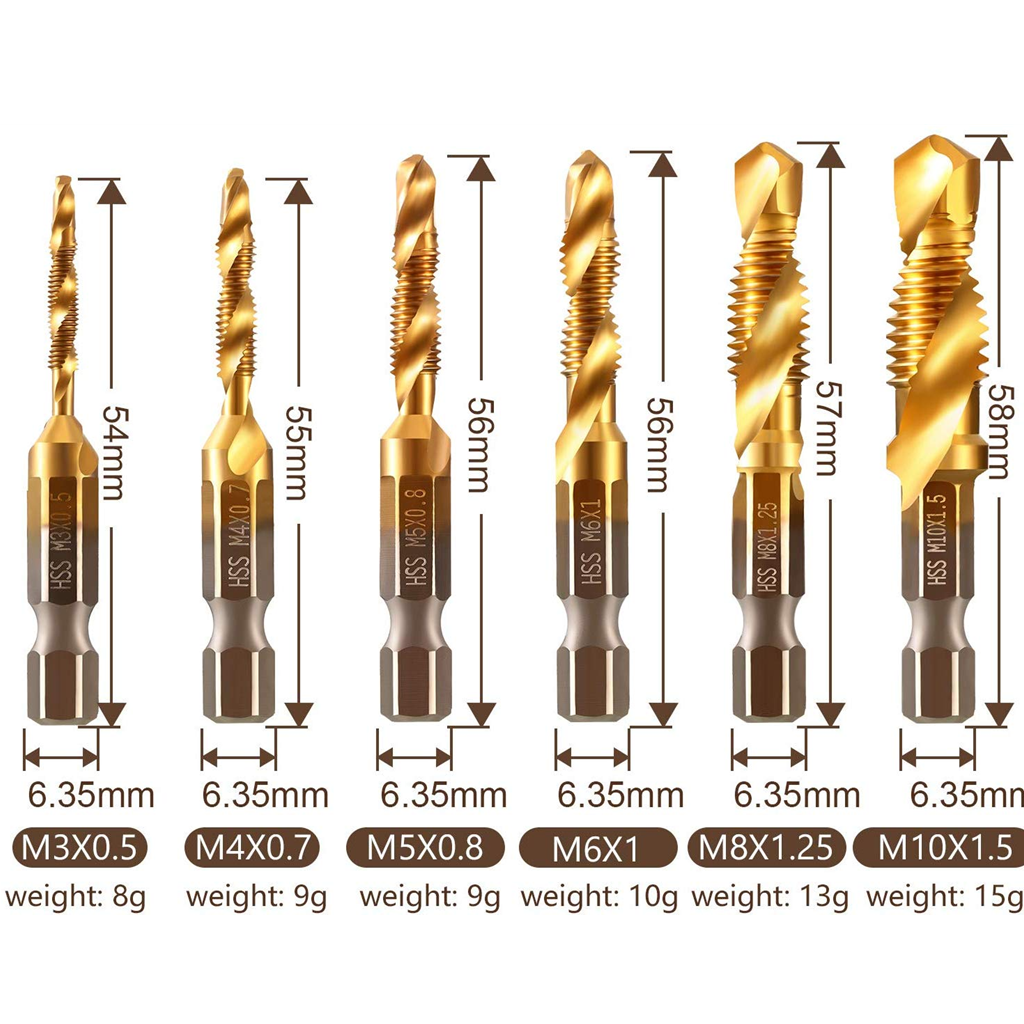 METRIC THREAD TAP DRILL BITS (6542 High speed steel )