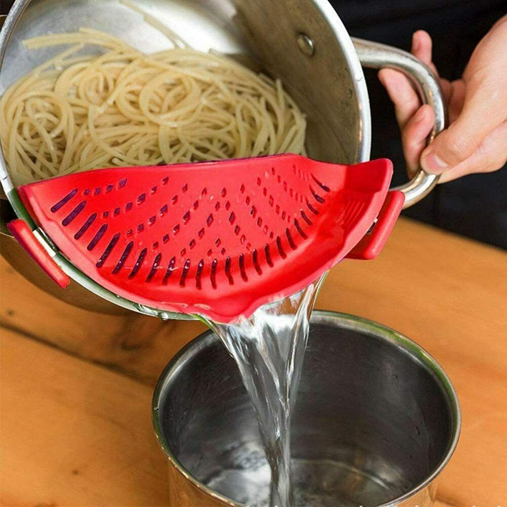 Silicone Strainer For Kitchen Pot Bowl Pan Adjustable Snap Strainer ...