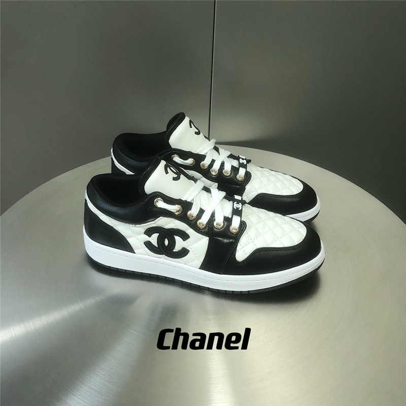 chanel black and white panda rhombus casual sneakers | every-designers.ru