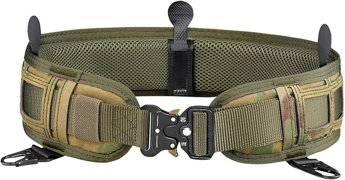 Tactical Battle Belt, Adjustable Nylon Combat Rigger Belt for Men and ...