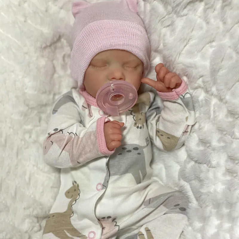 17" Super Realistic Silicone Reborn Sleeping Baby Girl Dolls Joa ...