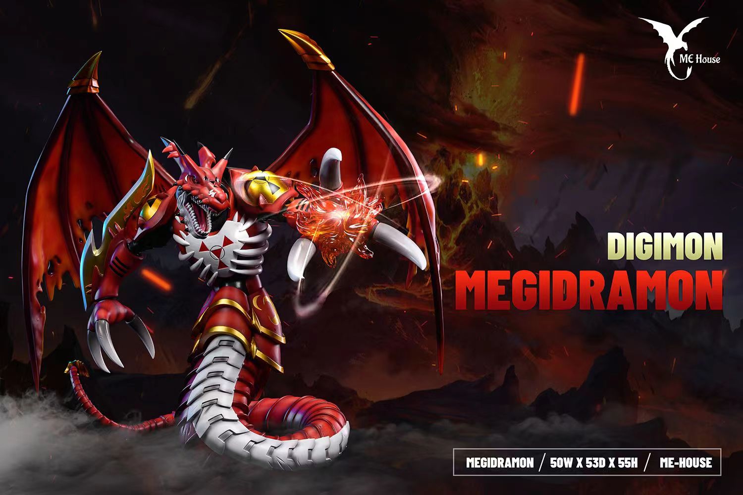 Four Great Dragons Series Megidramon - Digimon Resin Statue - Me House ...
