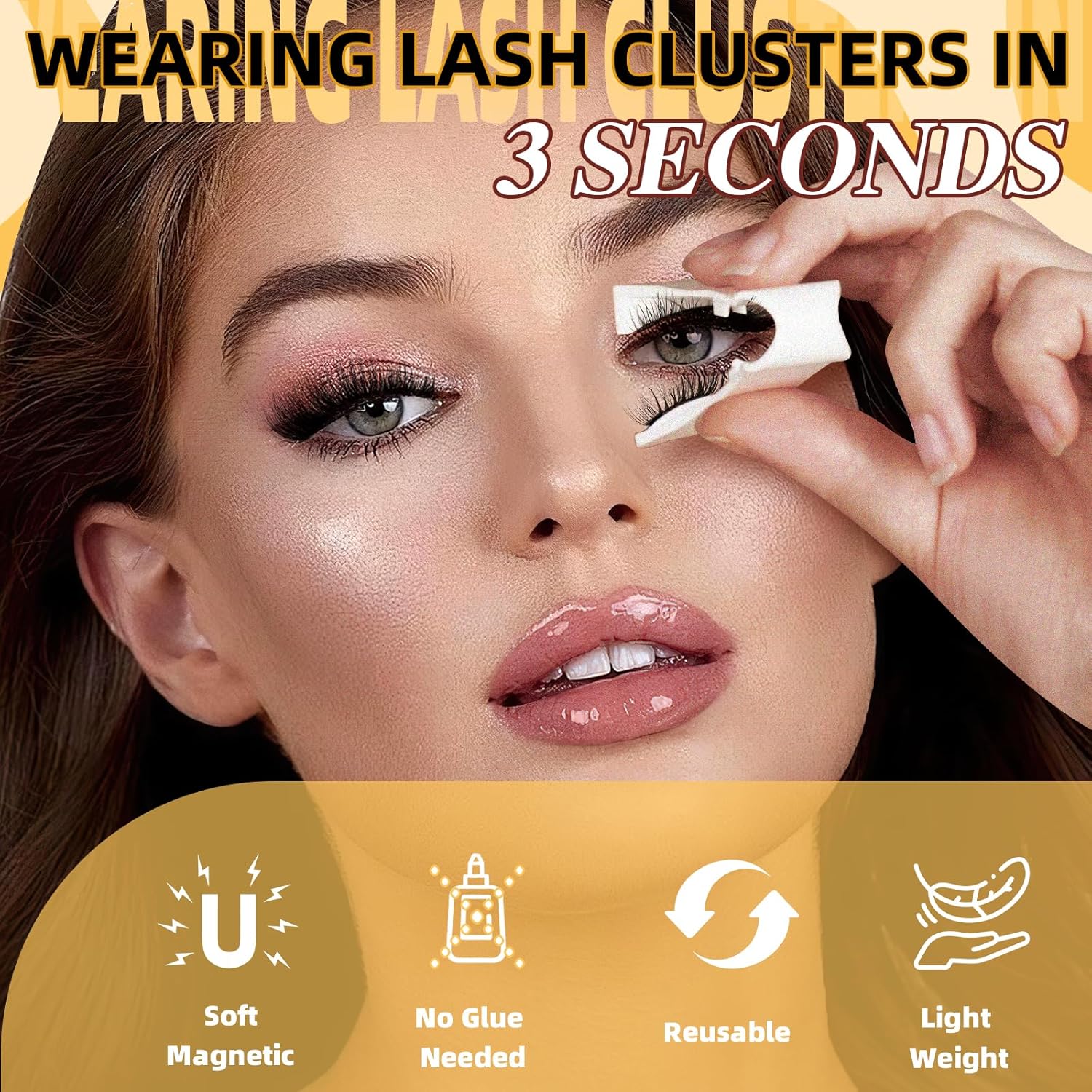 🎁Last Day 49% OFF💖- 🤩Reusable Premium Self-Adhesive Eyelashes | Easy ...