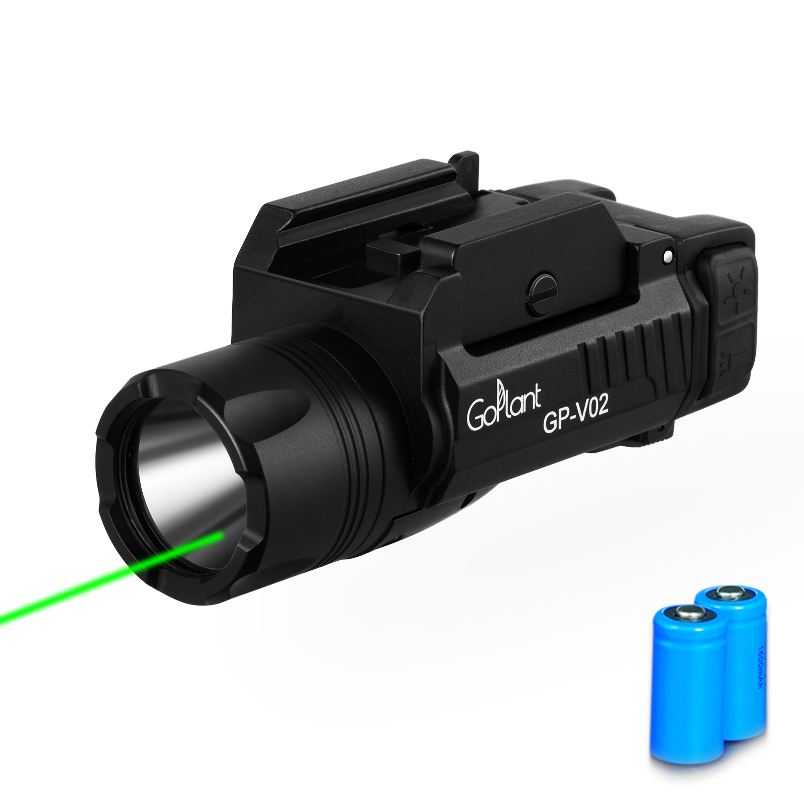 GOPLANT 1300 Lumens Weapon Laser Light, Battery Powered Adjustable Rail ...