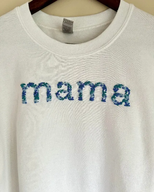 Water Soluble Floral Mama Hand Embroidery Pattern