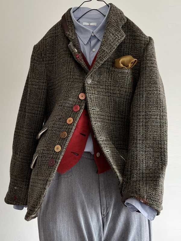 Solid Color Versatile Woolen Blazer
