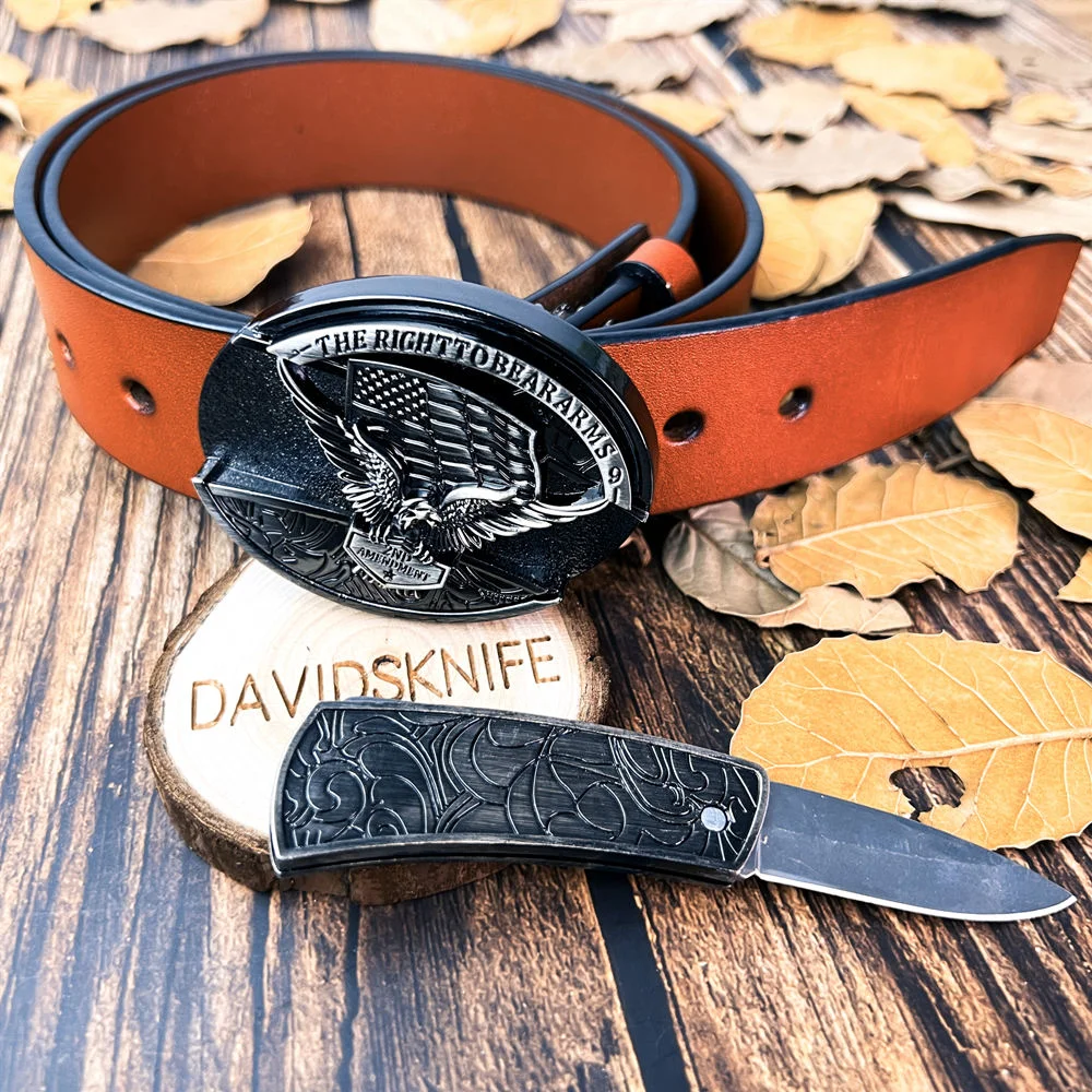 Western Belt with Pocket Knife