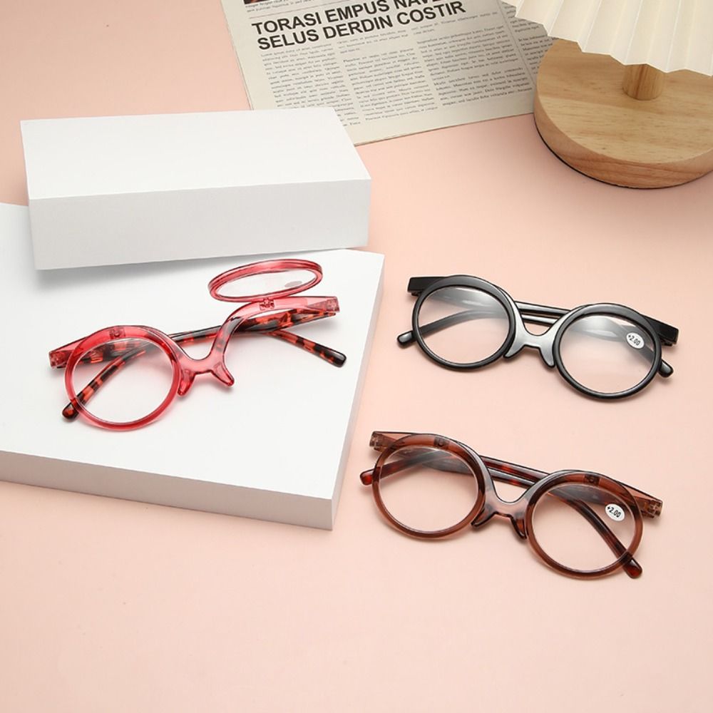 Flip Down Lenses Rotating Makeup Reading Glasses Eyewear Colourful ...