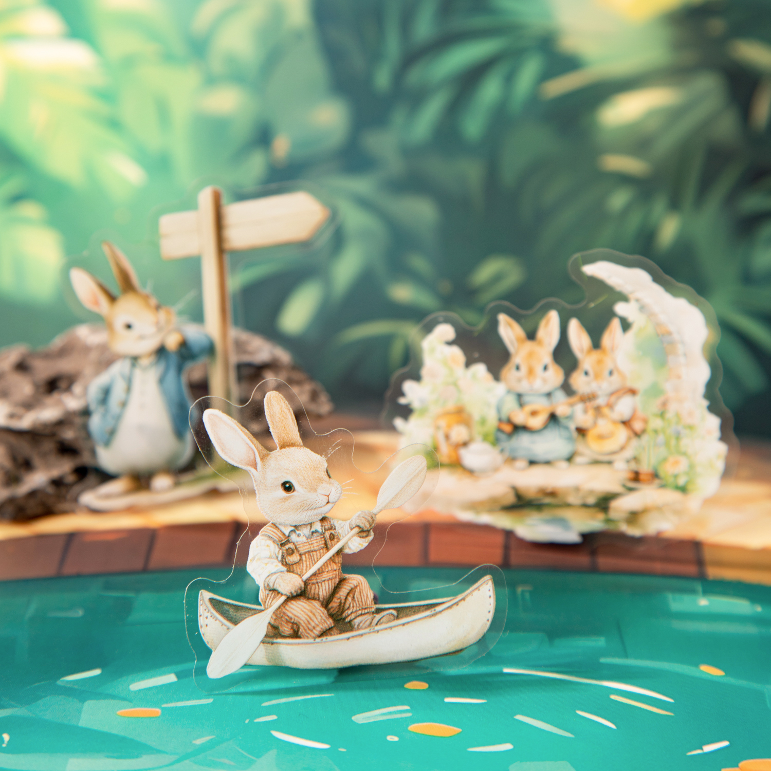 PET Sticker - The Life of Peter Rabbit Series Cute Rabbit Flower ...