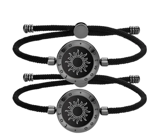 Always Sun&moon Long Distance Smart Vibration Bracelets with Milan Rope ...