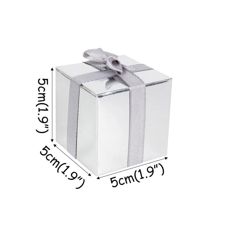 Wedding Decoration Small Gift Box Bulk Candy Boxes with Ribbons Gold ...