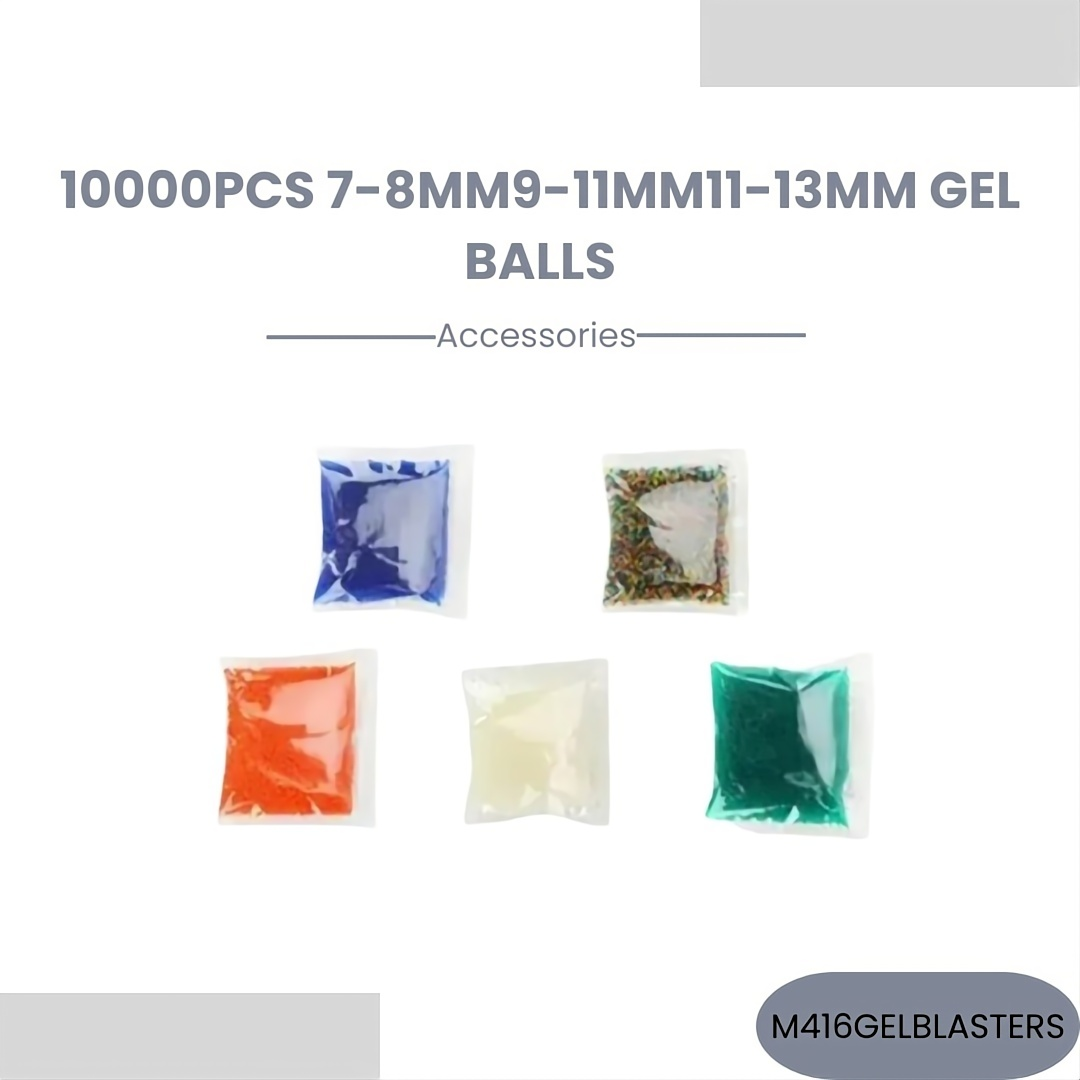 10,000 PCS 7-13mm Gel Balls – Multi-Size Biodegradable Ammo for Gel ...