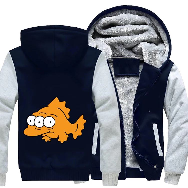3 eyed fishy, The Simpsons Fleece Jacket