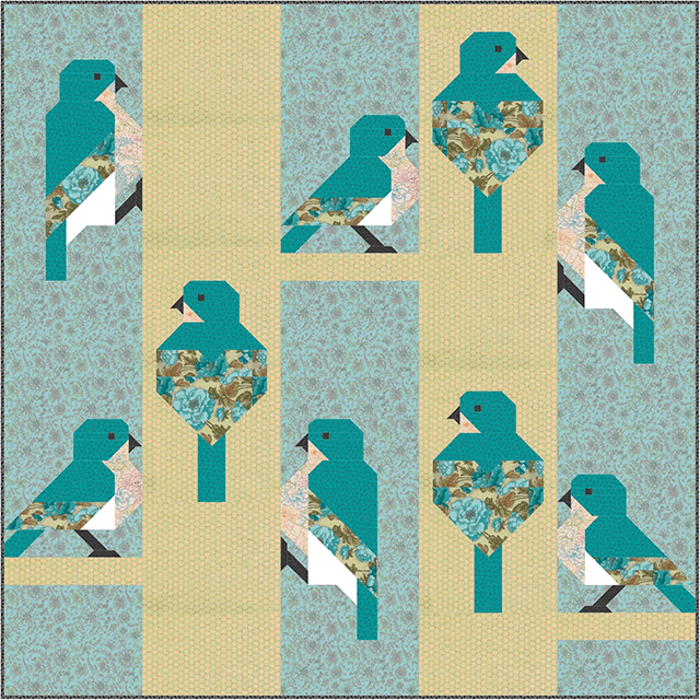 My Little Chickadee quilt template-With Instructions