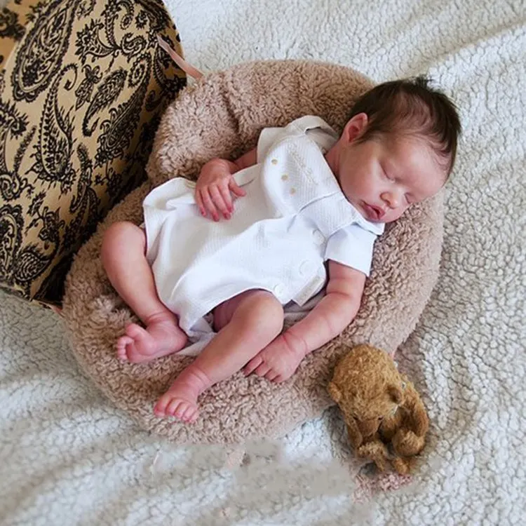 Flexible Solid Platinum Liquid Full Silicone Reborn Doll Baby Boy Named ...