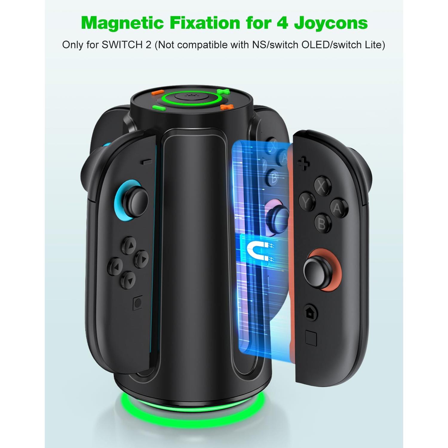 Switch 2 Charging Dock for Nintendo Joy Con (2025), Mocagen Charging ...