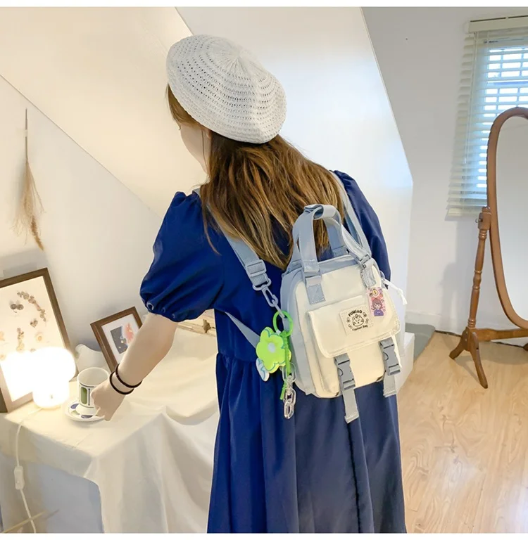 SIMPLE CONTRAST COLOR MINI BACKPACK