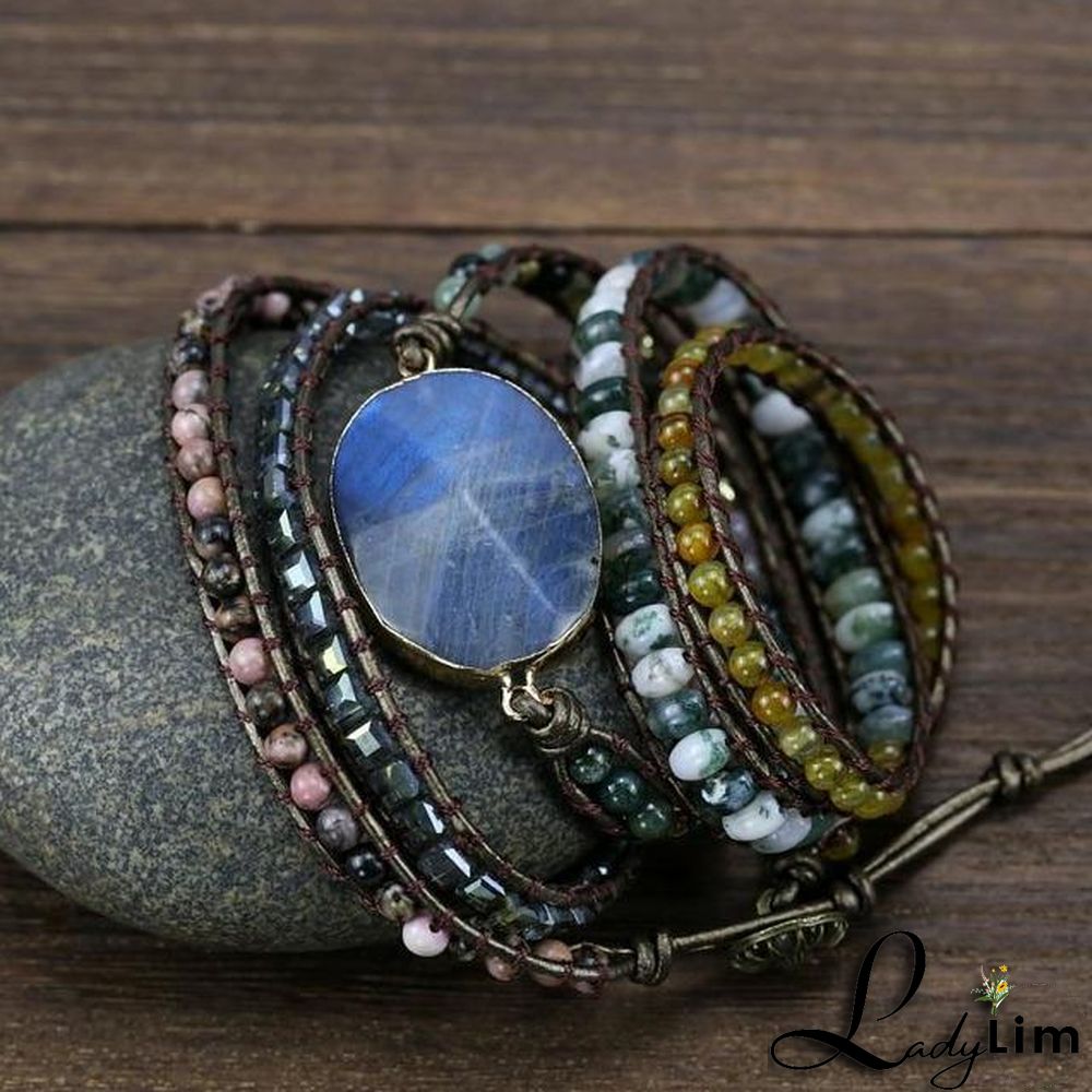 Natural Stone Charm Bracelet - Ladylim