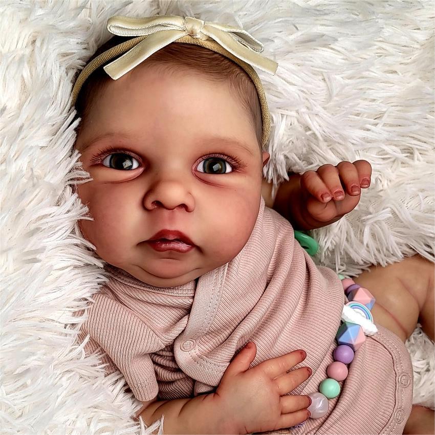 [New Series]20" Real Looking Lifelike Eyes Opend Weighted Reborn Baby ...