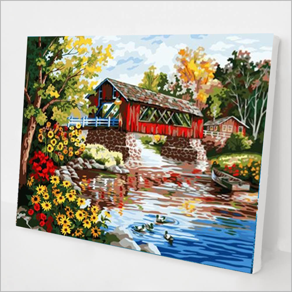 DIY Painting By Numbers | Landscape Cottage