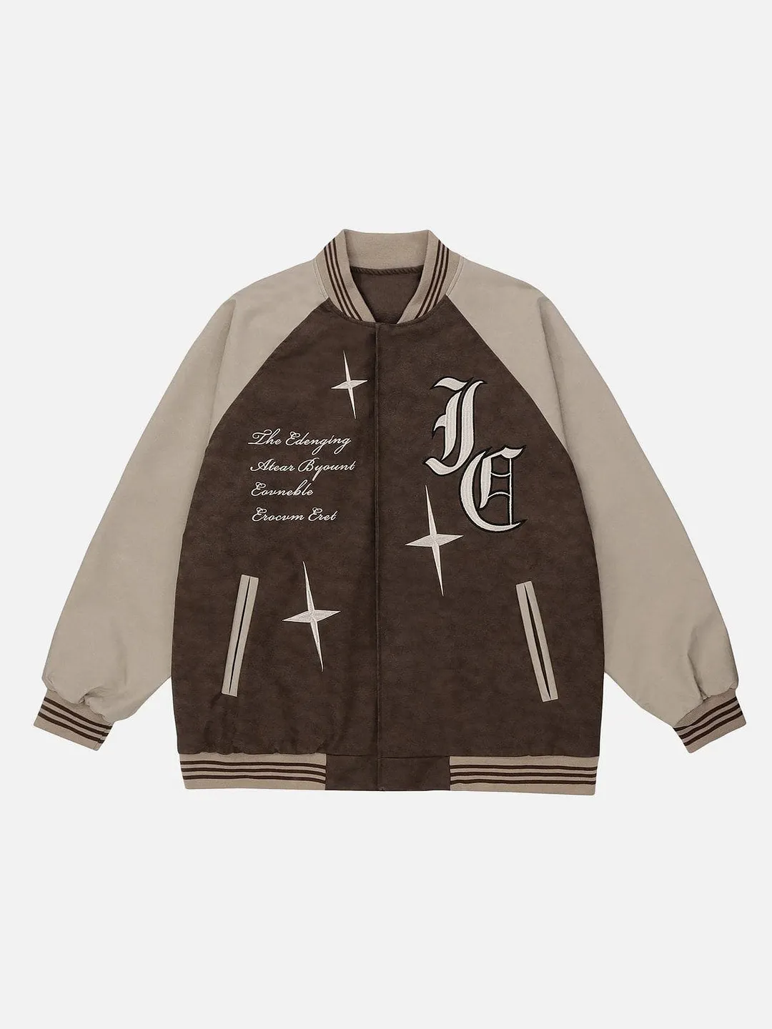 Vintage Gothic Letters Varsity Jacket
