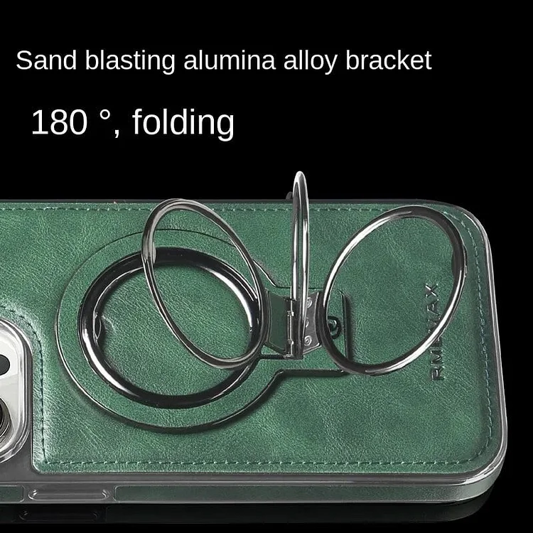 Leather Invisible Stand iPhone Case