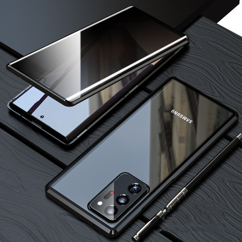 Anti-Peeping Privacy Protection Magnetic Tempered Glass Phone Case For ...