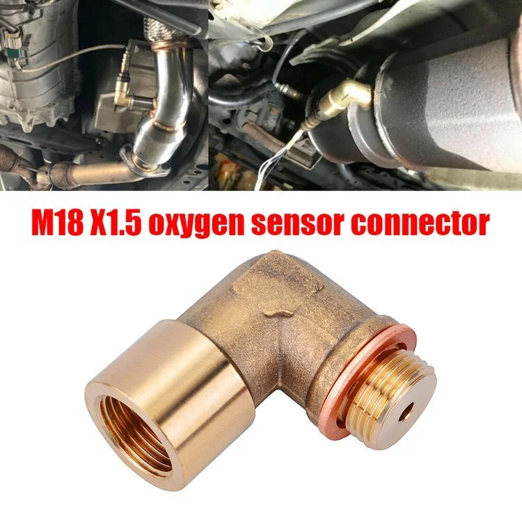 M18 x 1.5 Adapter Exhaust 90 Degree Lambda O2 Oxygen Sensor Spacer Extender