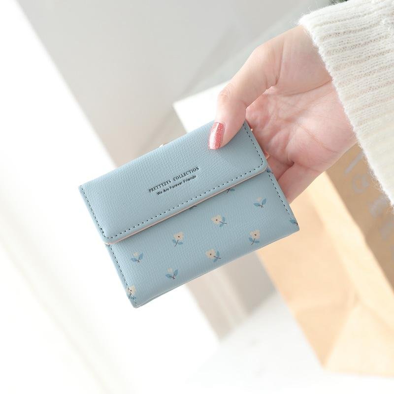 SMALL FLORAL TRI-FOLD PU WALLETS