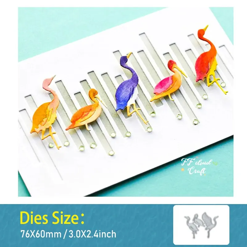 Athvotar Die Cut Crane Cutting Dies Bird Scrapbook Embossing Album ...