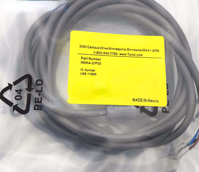 Proximity Switch Connecting Wire Wak4-2/p00, Four Core M12 Sensor ...
