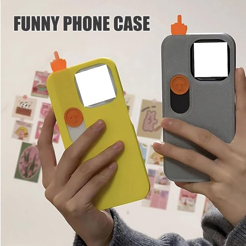 Funny Spoof Sliding Middle Finger Mobile Phone Case Suitable For ...