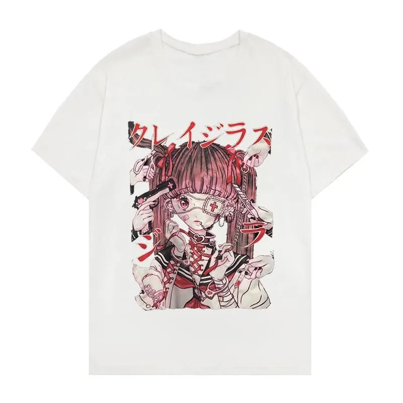 TWO-DIMENSIONAL ANIMATION PRINT SHORT SLEEVE SHIRT