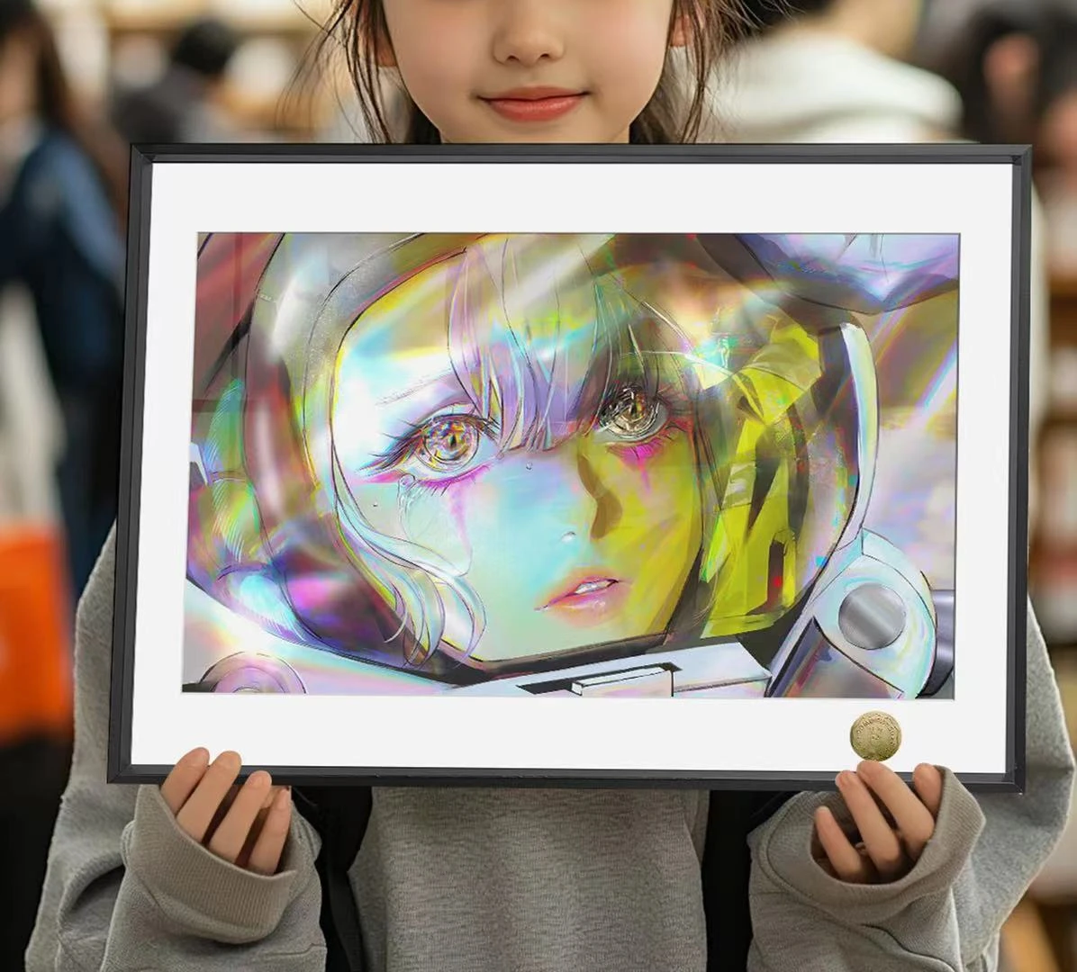 A3 & 4K Size Crying Lucyna Kushinada Decorative Painting - Cyberpunk ...