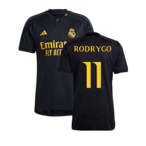 Real Madrid Rodrygo 11 Third Shirt Top Kit 2023-2024