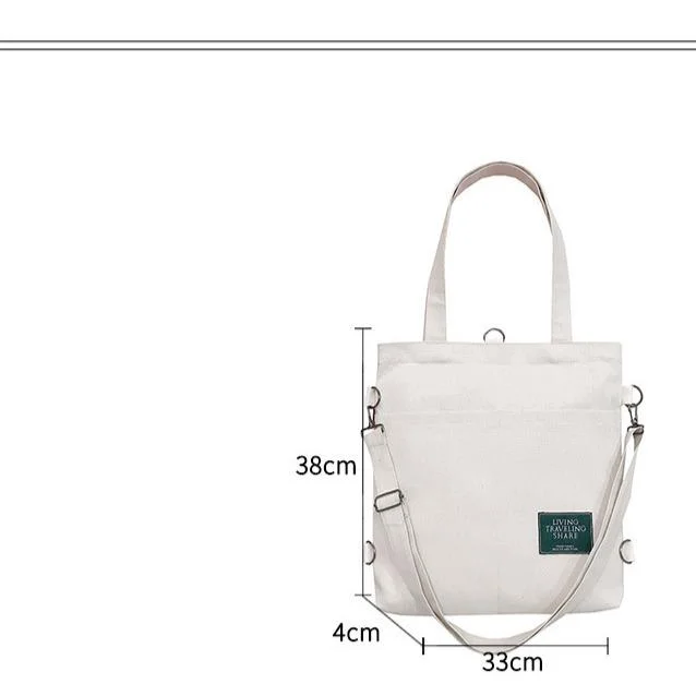 Patch Double Pocket Tote Bag