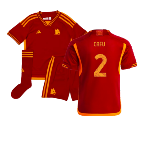 AS Roma Cafu 2 Kids Home Shirt Mini Kit 2023-2024