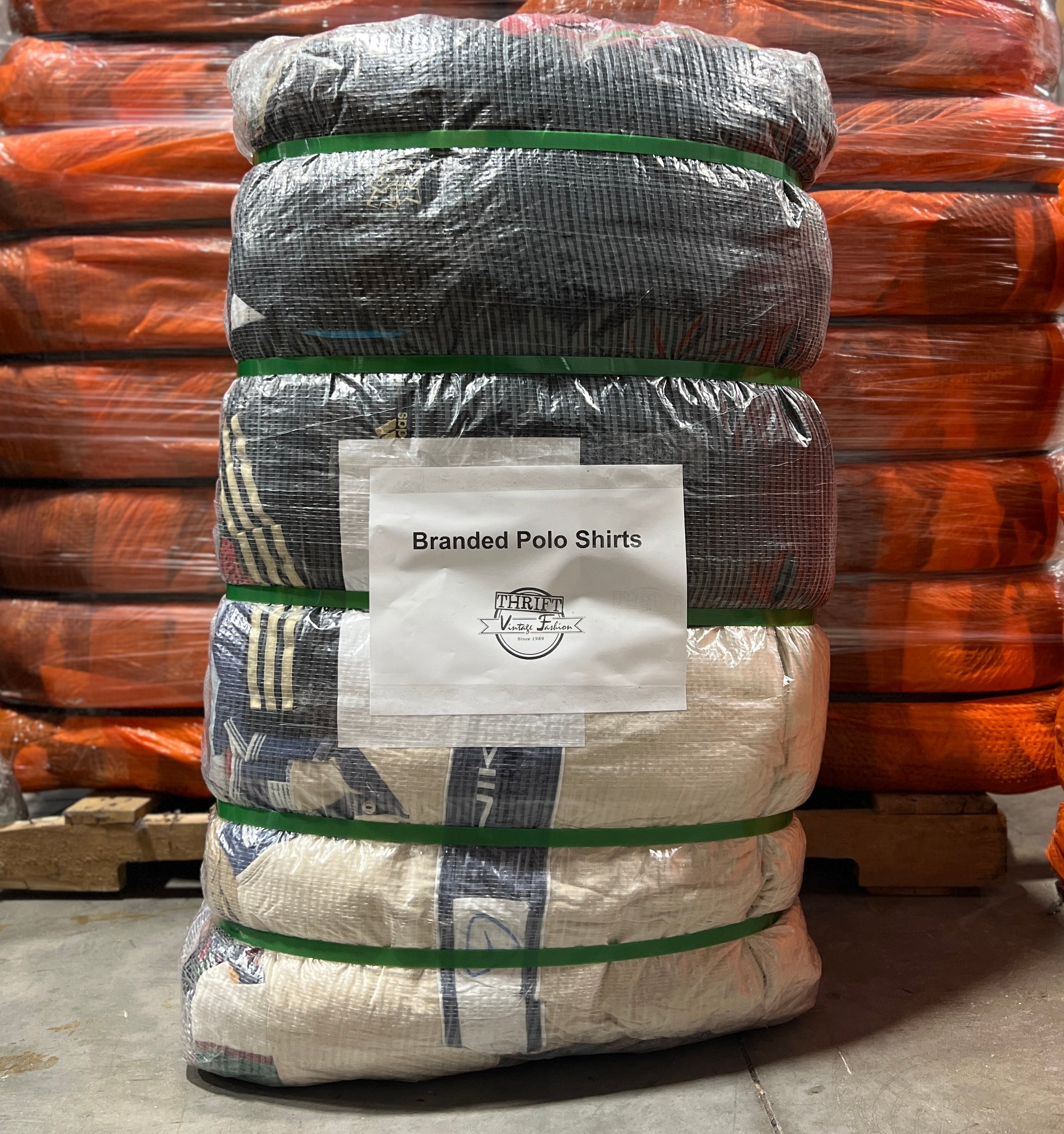 100lb Branded Polo Shirts Bale